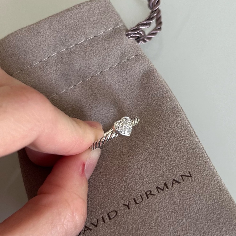 David Yurman Cables Collectibles Heart Stack Ring - Gem